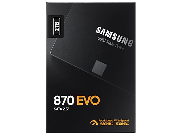 Samsung SSD 870 EVO 2TB SATA III 2.5" SSD (MZ-77E2T0BW) - Solid State Drives