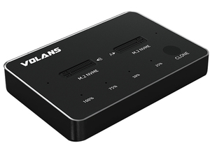 Volans Aluminium 2-Bay USB-C M.2 NVMe PCI-E SSD Docking Station - HDD ...