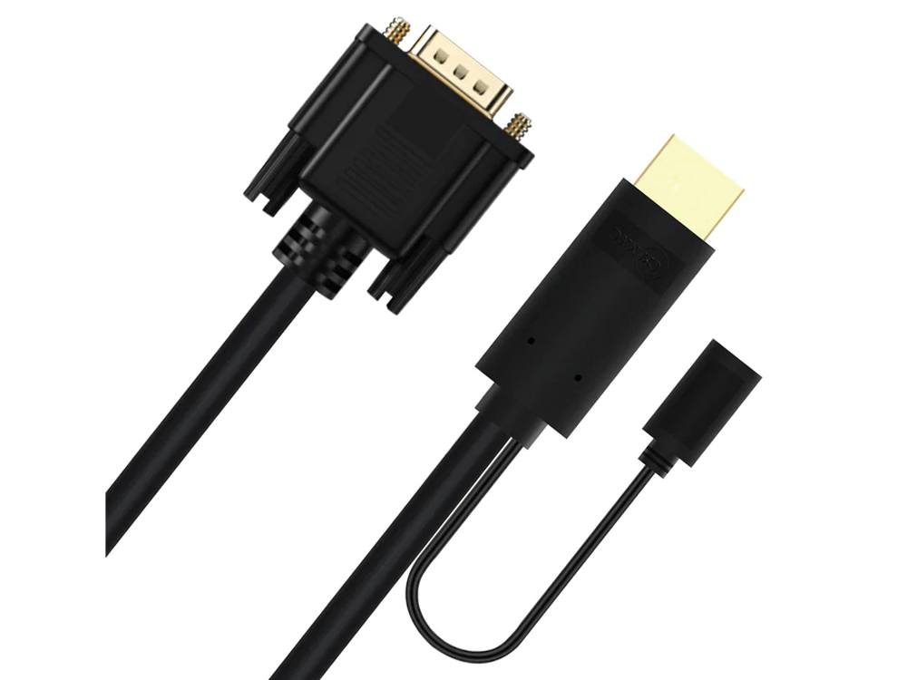 Cruxtec 2m HDMI to VGA Active Cable with Micro USB Female Power - HTV ...
