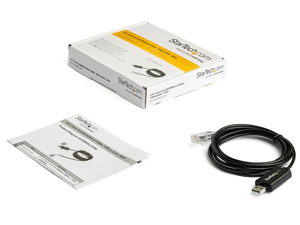StarTech 1.8m Cisco USB Console Cable - USB to RJ45 | Network Cables ...