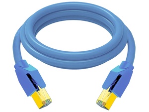 Cruxtec 30cm CAT8 40GbE SF/FTP Triple Shielding Ethernet Cable - Blue ...