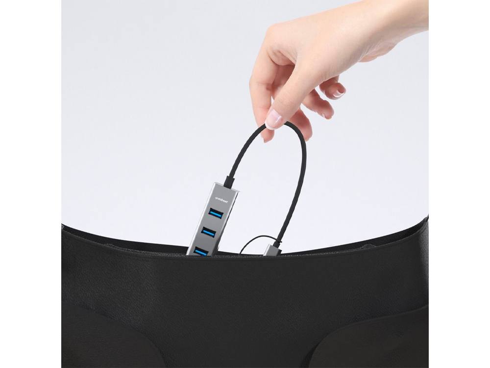 MBeat 4-Port USB 3.0 Hub with USB-C Converter - HDD Docking Bays & USB ...