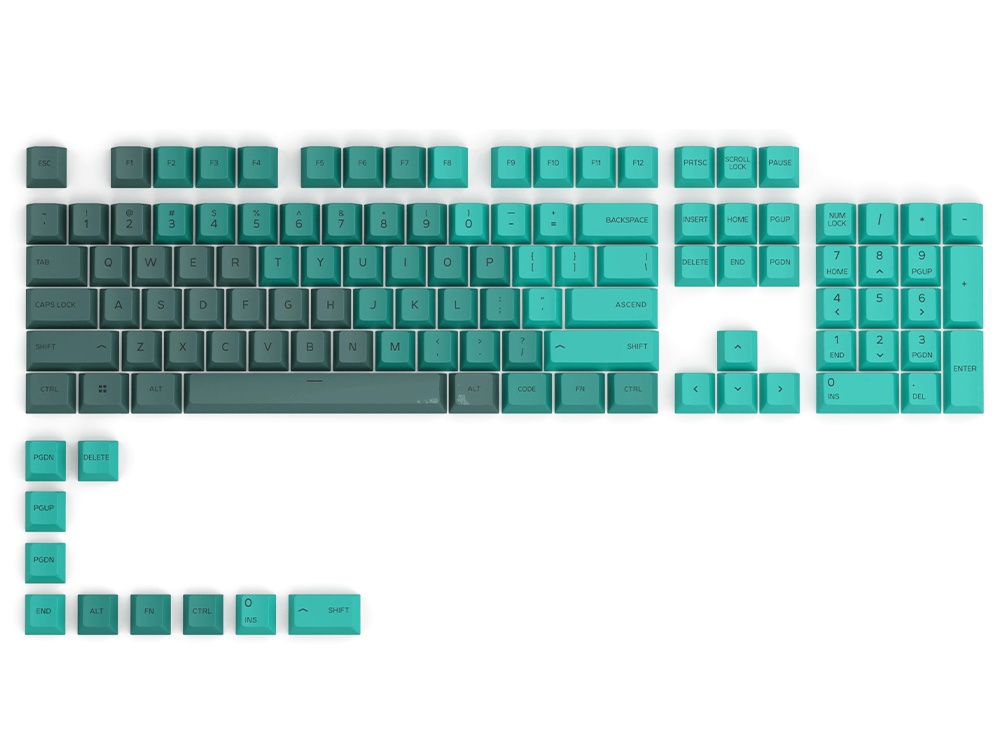 Glorious Cherry Profile PBT Keycaps (115 Keys) - Rain Forest | Glorious ...