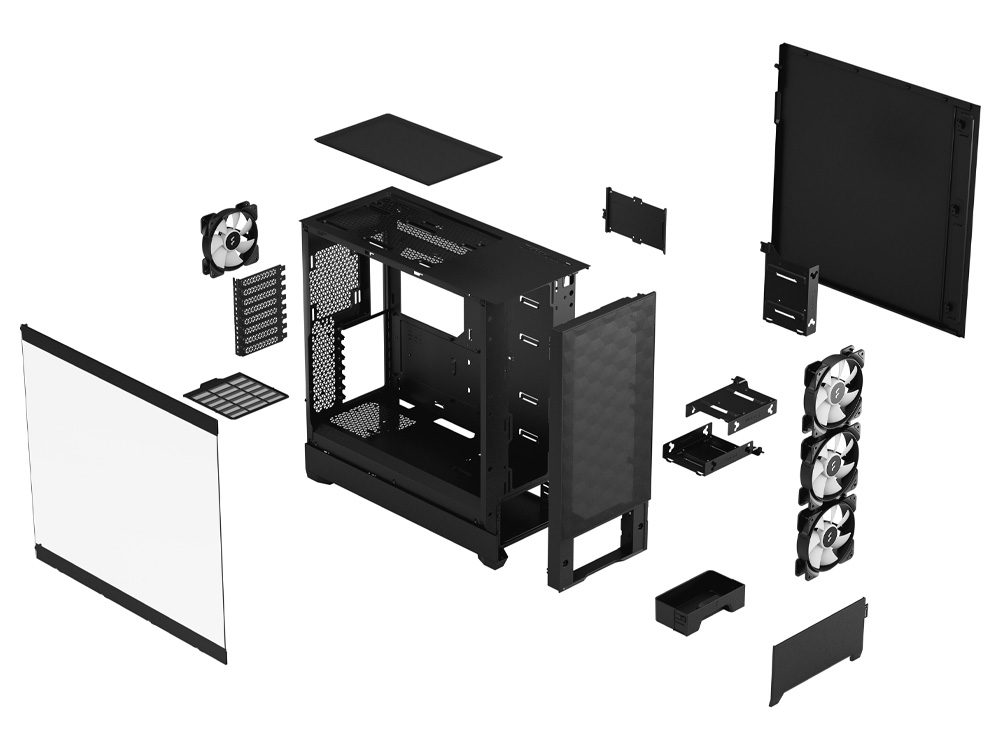 Fractal Design Pop XL Air Full-Tower Case - RGB Black TG Clear | FD-C ...