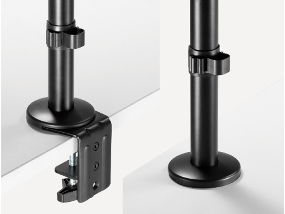 Brateck Premium Aluminum Articulating Dual Monitor Arm - Black ...