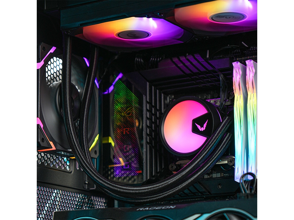 Valkyrie A240 240mm AIO Liquid Cooling with 2x 120mm A-RGB Fans - Black ...