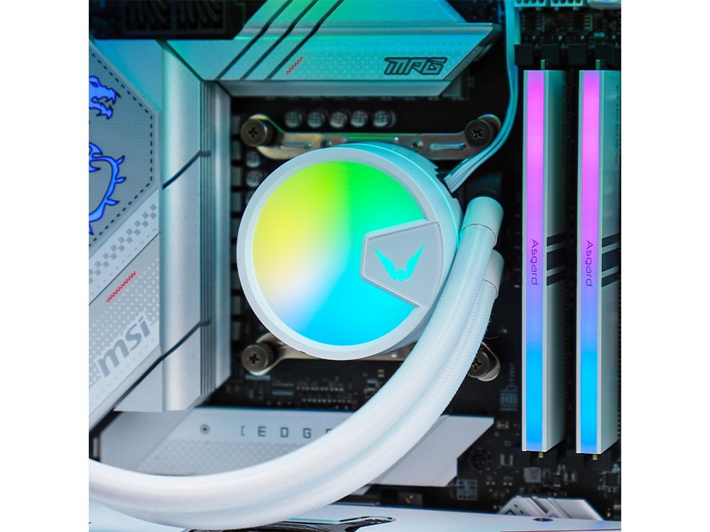 Valkyrie A240 240mm AIO Liquid Cooling with 2x 120mm A-RGB Fans - White ...