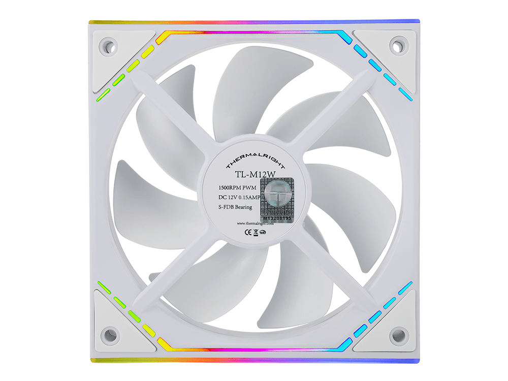 Thermalright TL-M12W ARGB 120mm Fan - White | Case Fans & LED Lighting