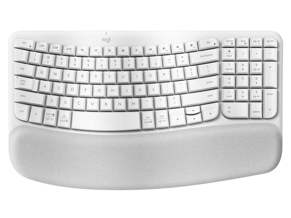Logitech Wave Keys Wireless Ergonomic Keyboard - Off-White | Fast Delivery