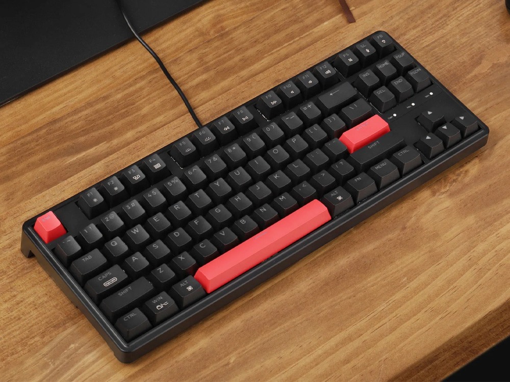 Keychron C3 Pro QMK/VIA Red Backlight Red Switch Mechanical Keyboard ...