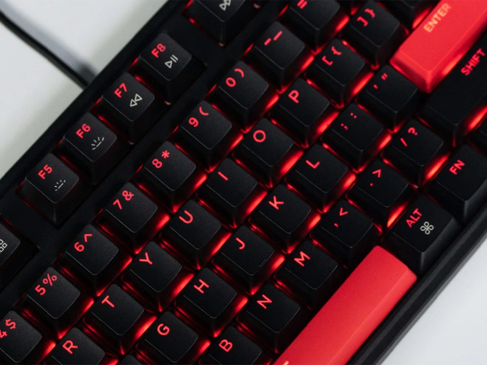 Keychron C3 Pro QMK/VIA Red Backlight Brown Switch Mechanical Keyboard ...