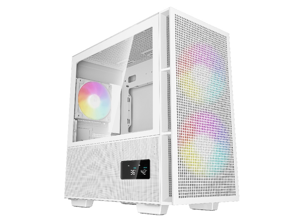 Deepcool CH360 Digital Tempered Glass Micro-ATX Case - White [R-CH360 ...