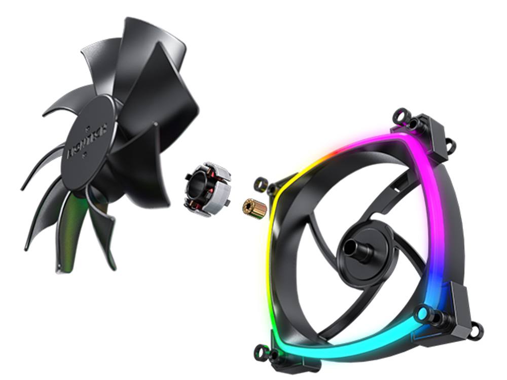 Montech AX120 PWM ARGB 120mm Fan - Black (3-Pack) [AX120 PWM Black 3 in 1]
