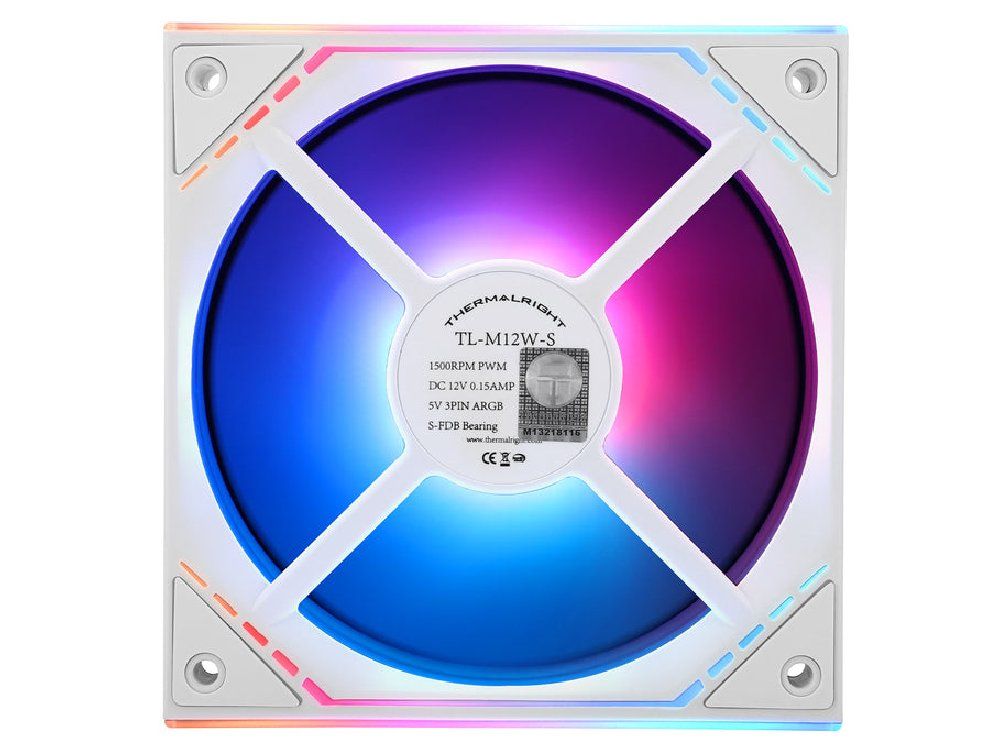 Thermalright TL-M12W-S ARGB 120mm Fan - White [TL-M12W-S]
