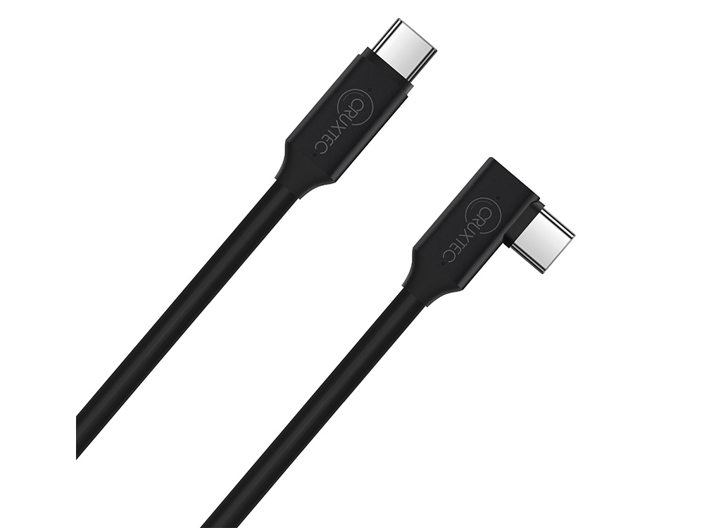 Cruxtec VSC 5m Optical Fiber USB-C to USB-C 90° Angle VR Cable [VSC-05-BK]
