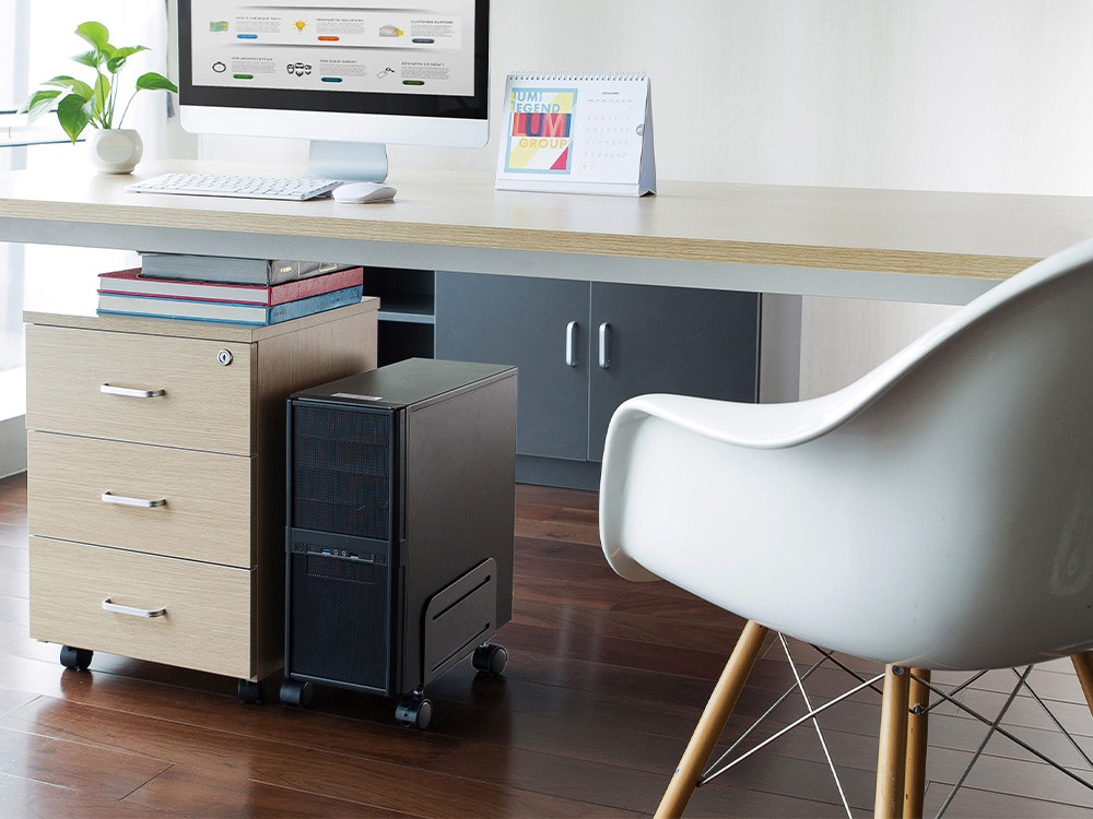 Brateck CPB-4 Universal Mobile CPU Stand for ATX Cases [CPB-4]