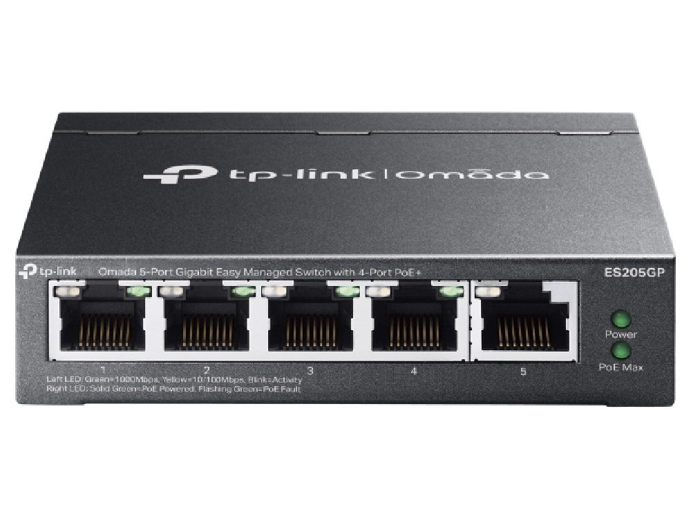 TP-Link ES205GP Omada 5-Port Gigabit Easy Managed Switch with 4-Port ...