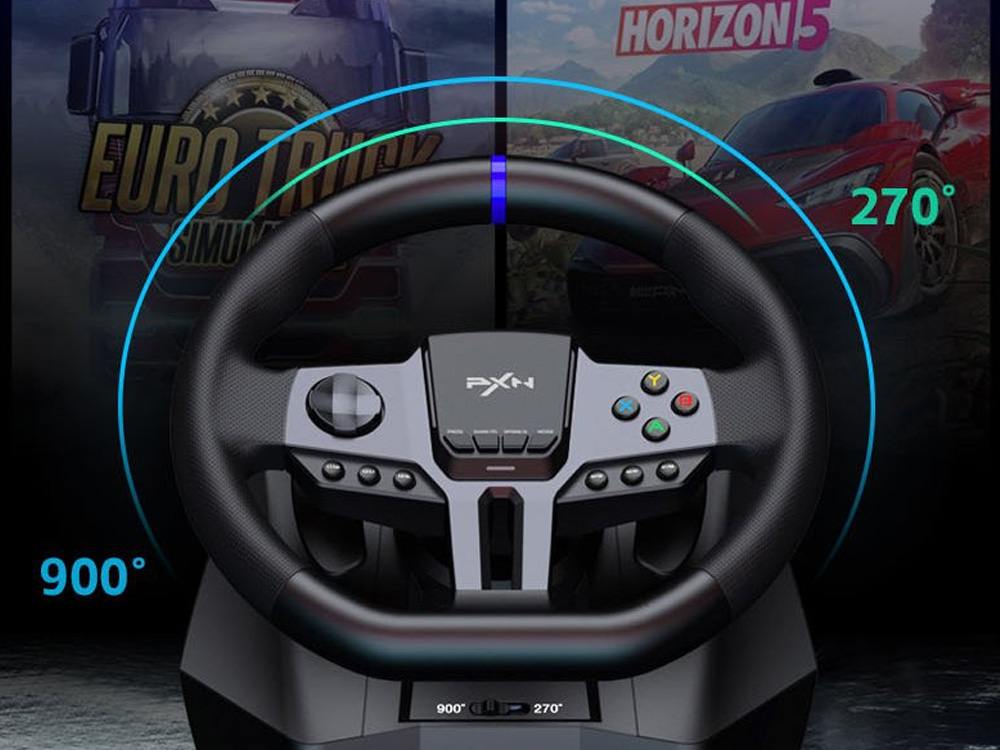 PXN V9 GEN2 USB Racing Wheel - Black [PXN V9 Gen2]