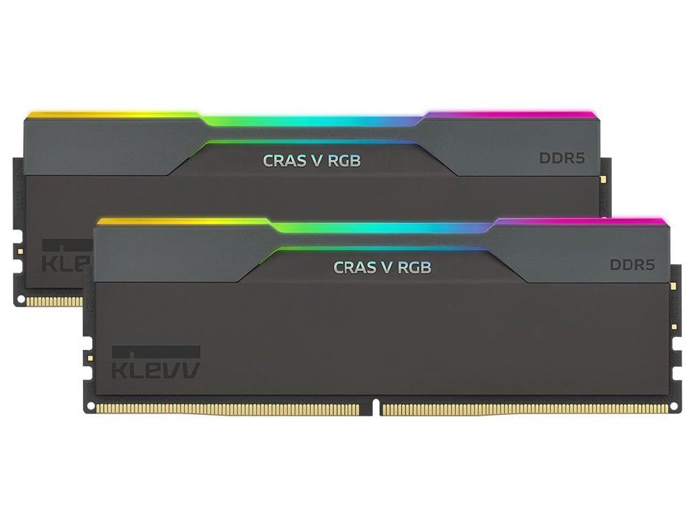 Klevv CRAS V RGB 64GB (2 x 32GB) DDR5 6000MHz CL30 Desktop Memory - Obsidian Black [KD5BGUA80 ...