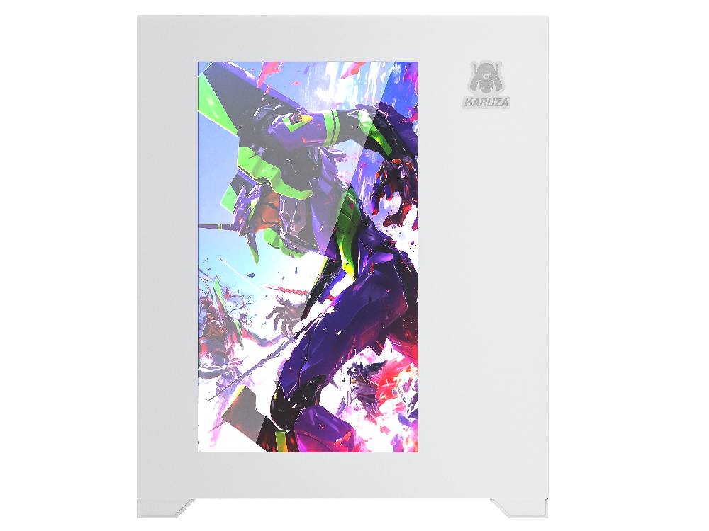 Karuza QXP ARGB Tempered Glass ATX Mid-Tower Gaming Case with LCD ...