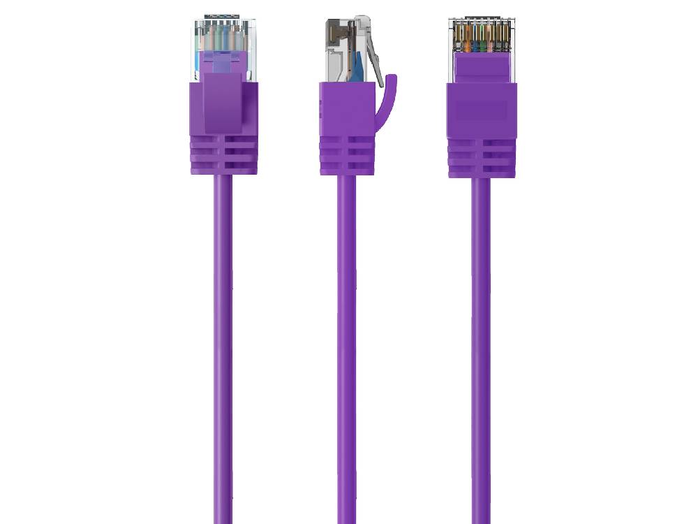 Cruxtec RF6A 1.5m Ultra-Thin CAT6A UTP Ethernet Cable - Purple [RF6A ...