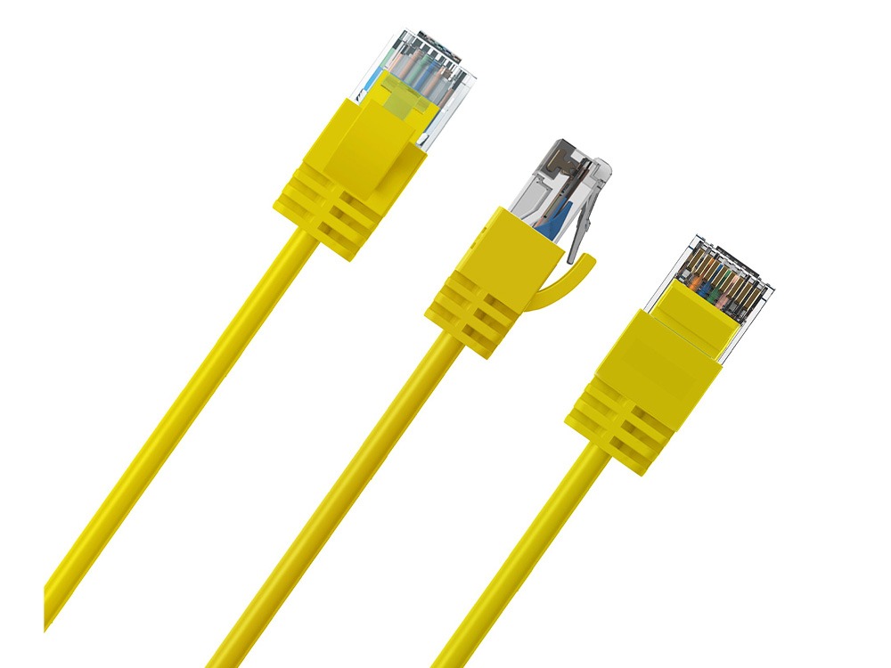 Cruxtec RF6A 2m Ultra-Thin CAT6A UTP Ethernet Cable - Yellow [RF6A-020-YE]