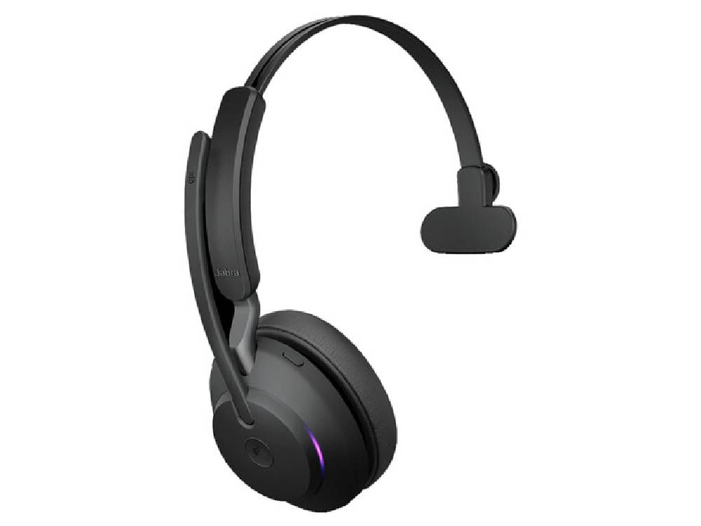Jabra Evolve2 65 MS Teams Mono Bluetooth Headset with Charging Stand ...