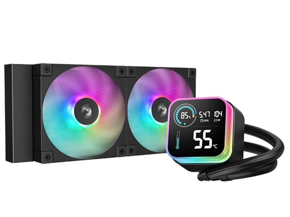 DeepCool LQ240 240mm ARGB Halo All-in-one CPU Cooler - Black [R-LQ240 ...