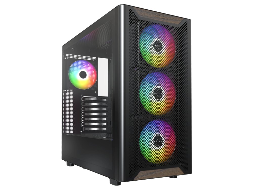 Montech XR Wood ATX Mid-Tower Case - Black [XR Wood (B)]