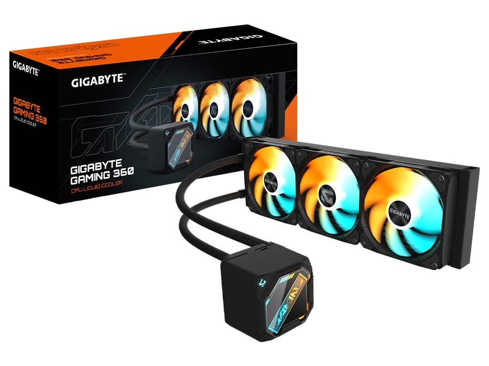 Gigabyte Gaming 360mm ARGB All-in-one Liquid CPU Cooler - Black [GP ...