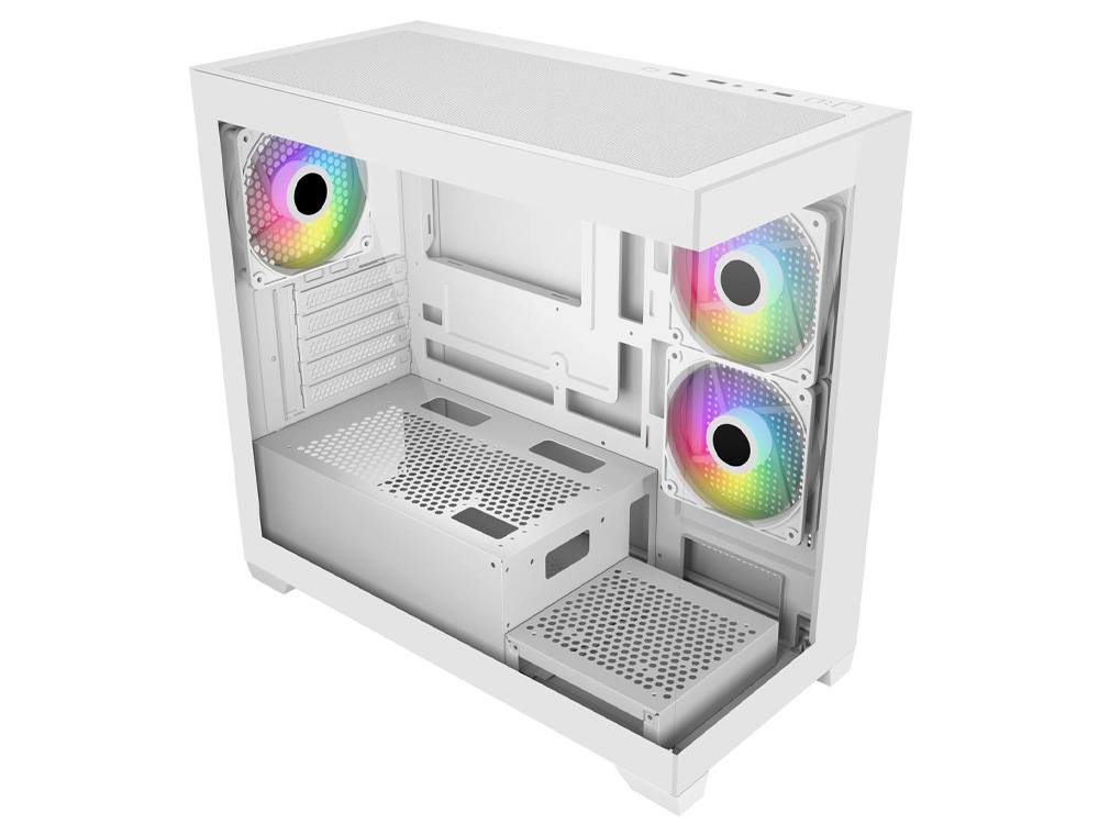 FSP S340 Tempered Glass mATX Mid-Tower Case - White [S340-WA]
