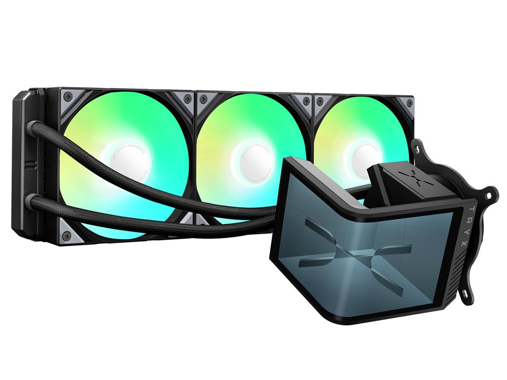 TRYX Panorama SE 360 ARGB Curved AMOLED All-in-one Liquid CPU Cooler - Black [L-P360L-AM3M-G0K]