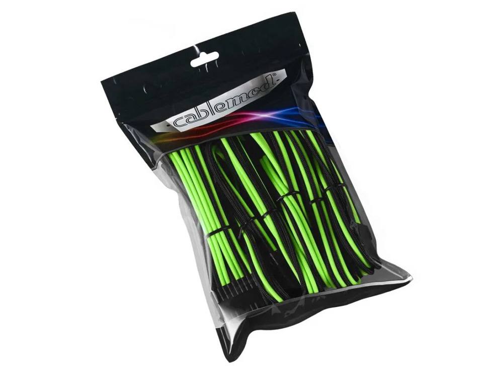 CableMod Pro ModMesh Cable Extension Kit - Black + Light Green [CM-PCAB ...