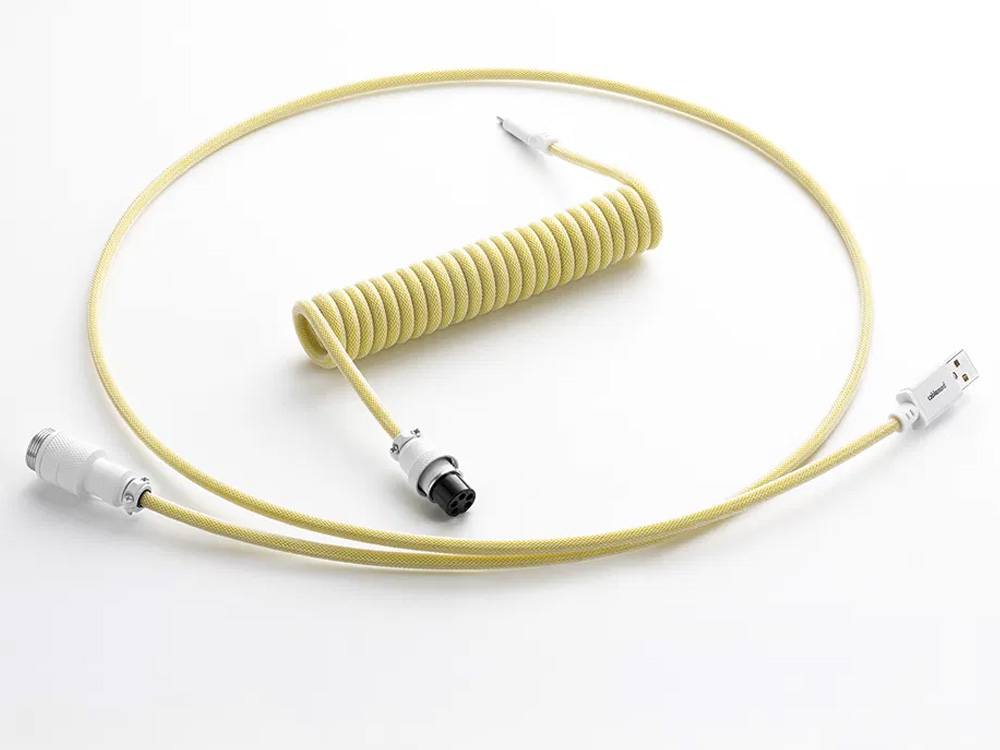 CableMod Pro 150cm USB-A to USB Type-C Coiled Keyboard Cable - Lemon ...