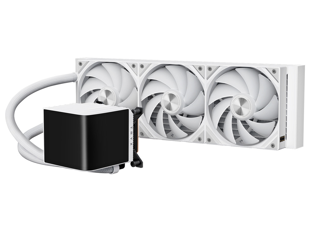 TRYX Panorama ARGB 360mm All-in-One Liquid CPU Cooler - White [L-P360A ...