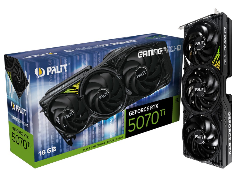 Palit GamingPro-S GeForce RTX 5070 Ti 16GB GDDR7 Graphics Card ...