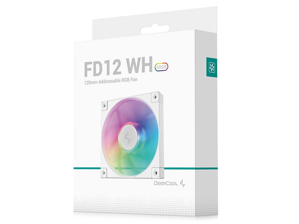 DeepCool FD12 ARGB WH Performance 120mm Fan - White [R-FD12-WHAPN1-G]