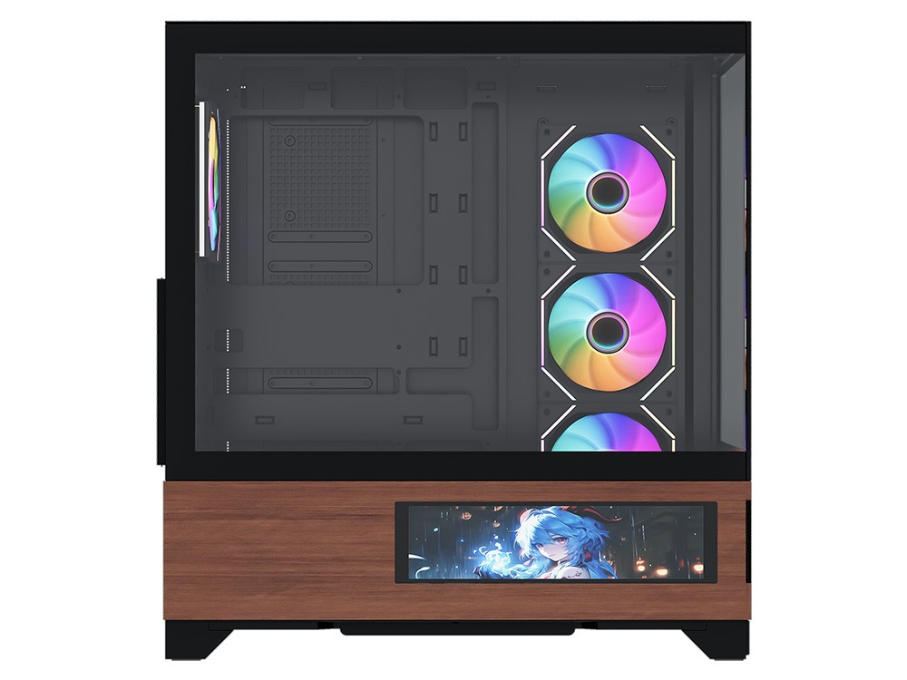 Karuza AGM Tempered Glass LCD Screen Mid-Tower ATX Case - Black [STC ...