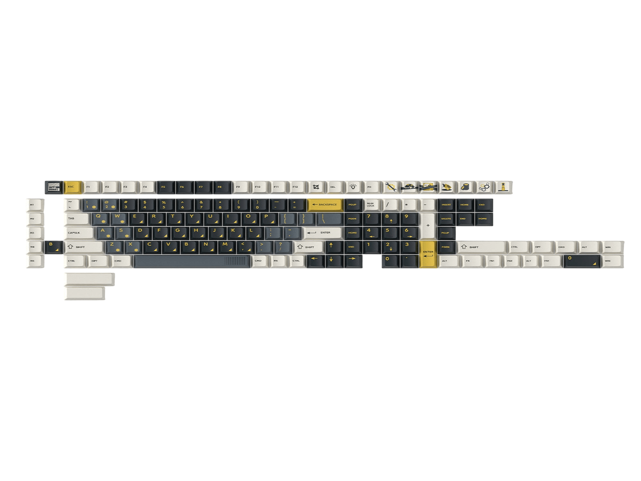 Keychron Cherry Profile Dye-Sub PBT Full Keycap Set - Retro Garage ...