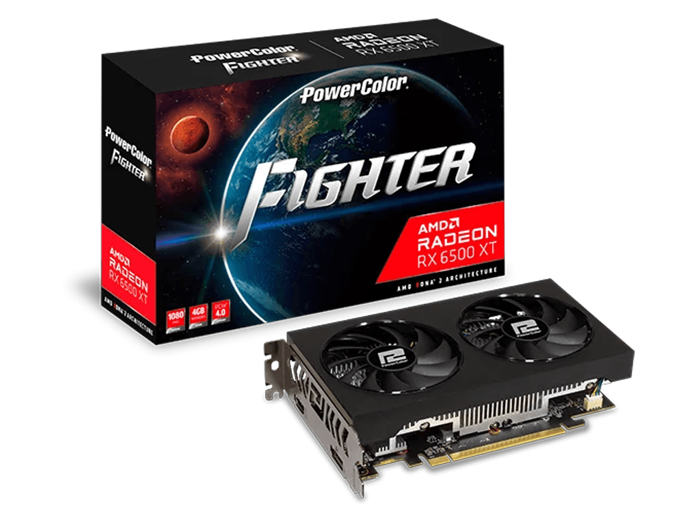 PowerColor Fighter Radeon RX 6500 XT 4GB GDDR6 V3 Graphics Card [AXRX ...