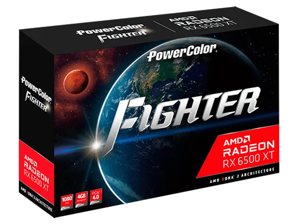 PowerColor Fighter Radeon RX 6500 XT 4GB GDDR6 V3 Graphics Card [AXRX ...