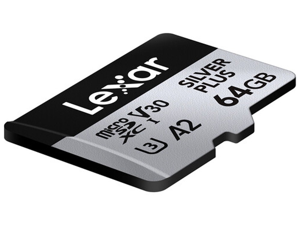 Lexar Professional Silver Plus 64GB microSDXC UHS-I Card [LMSSIPL064G ...