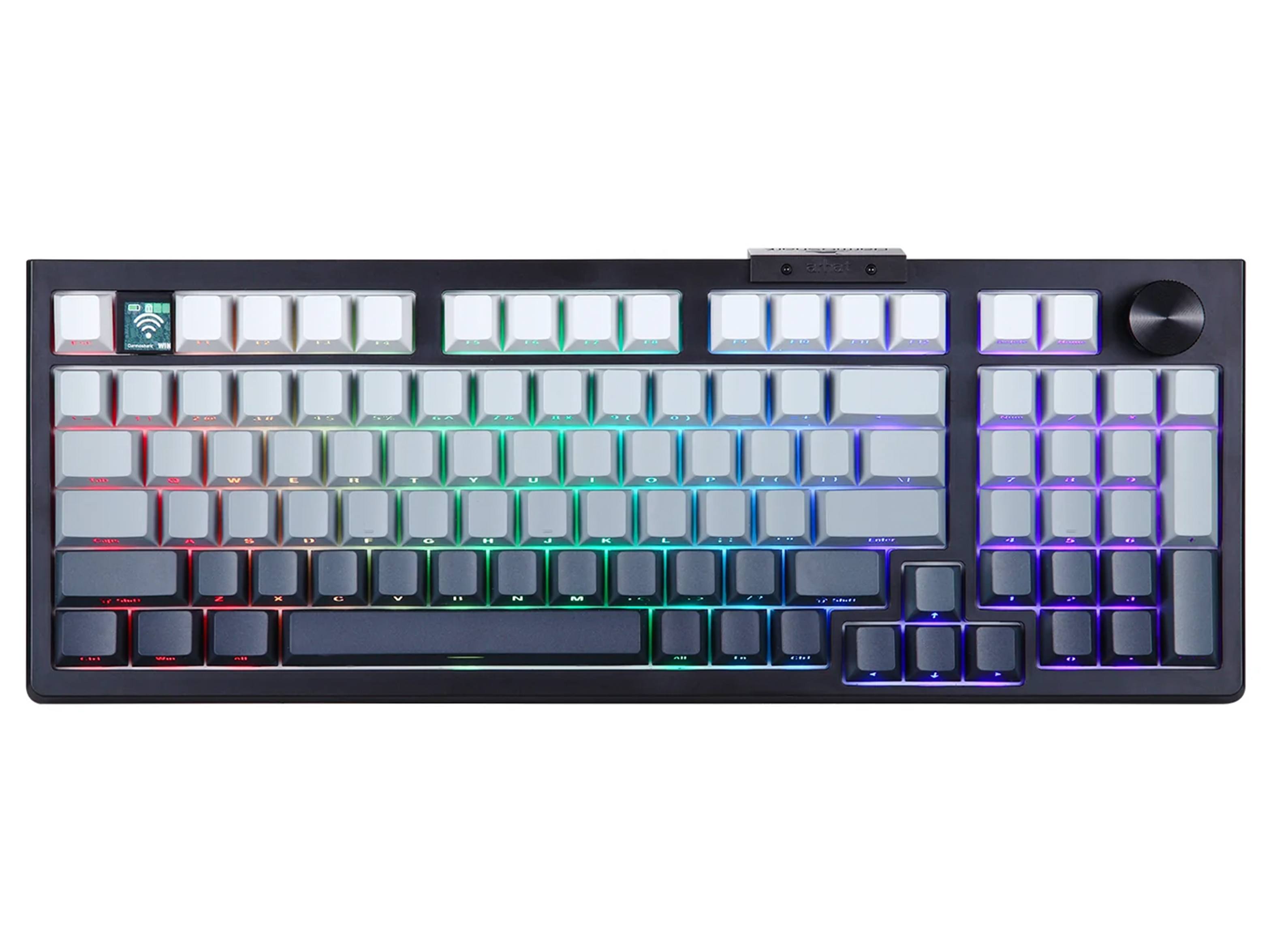 Darmoshark TOP98 Tri-mode TFT Display White Switch Gaming Keyboard ...