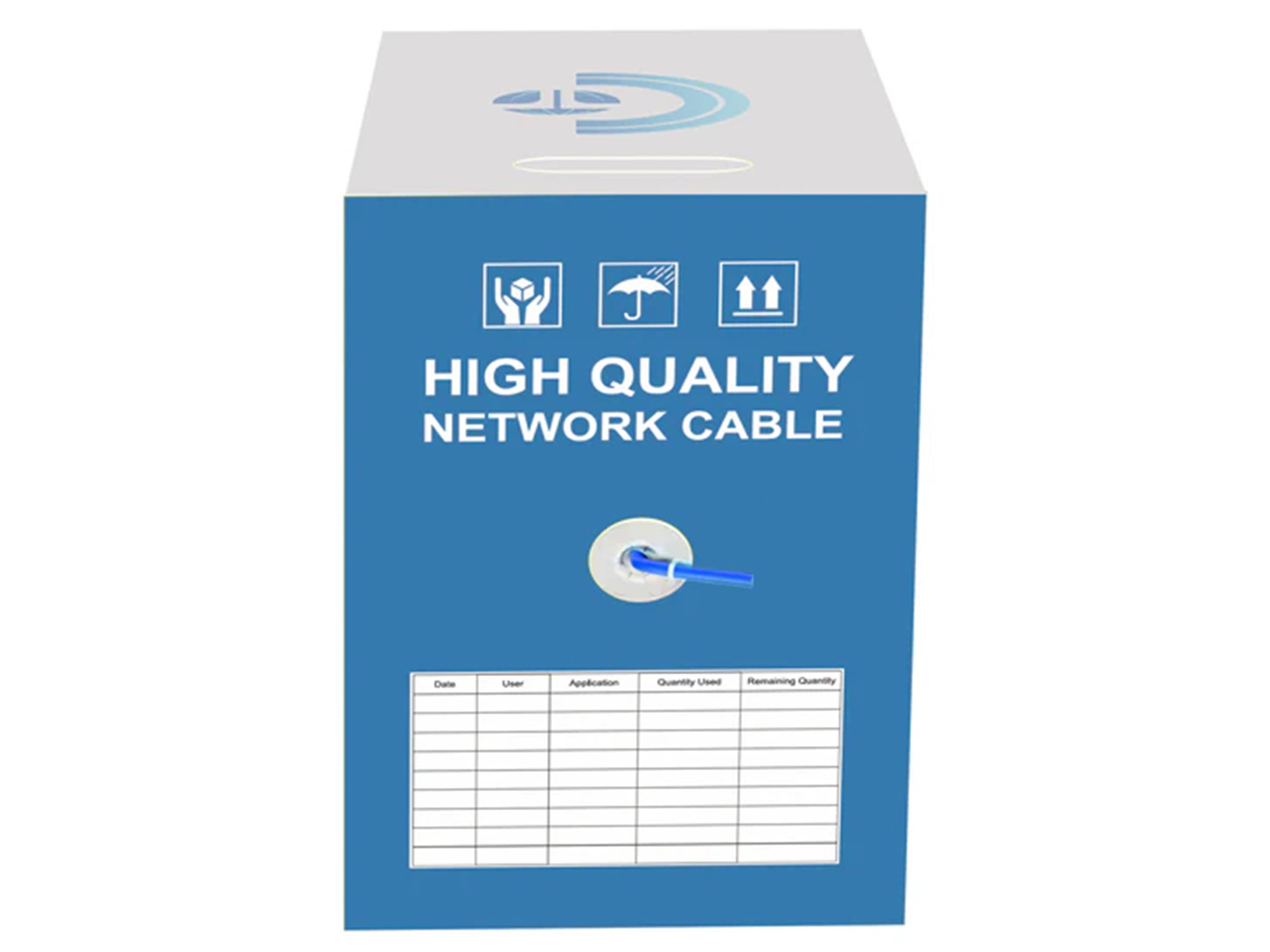 Cruxtec 305m CAT6 UTP Ethernet Cable Reel Box with Solid Conductor ...