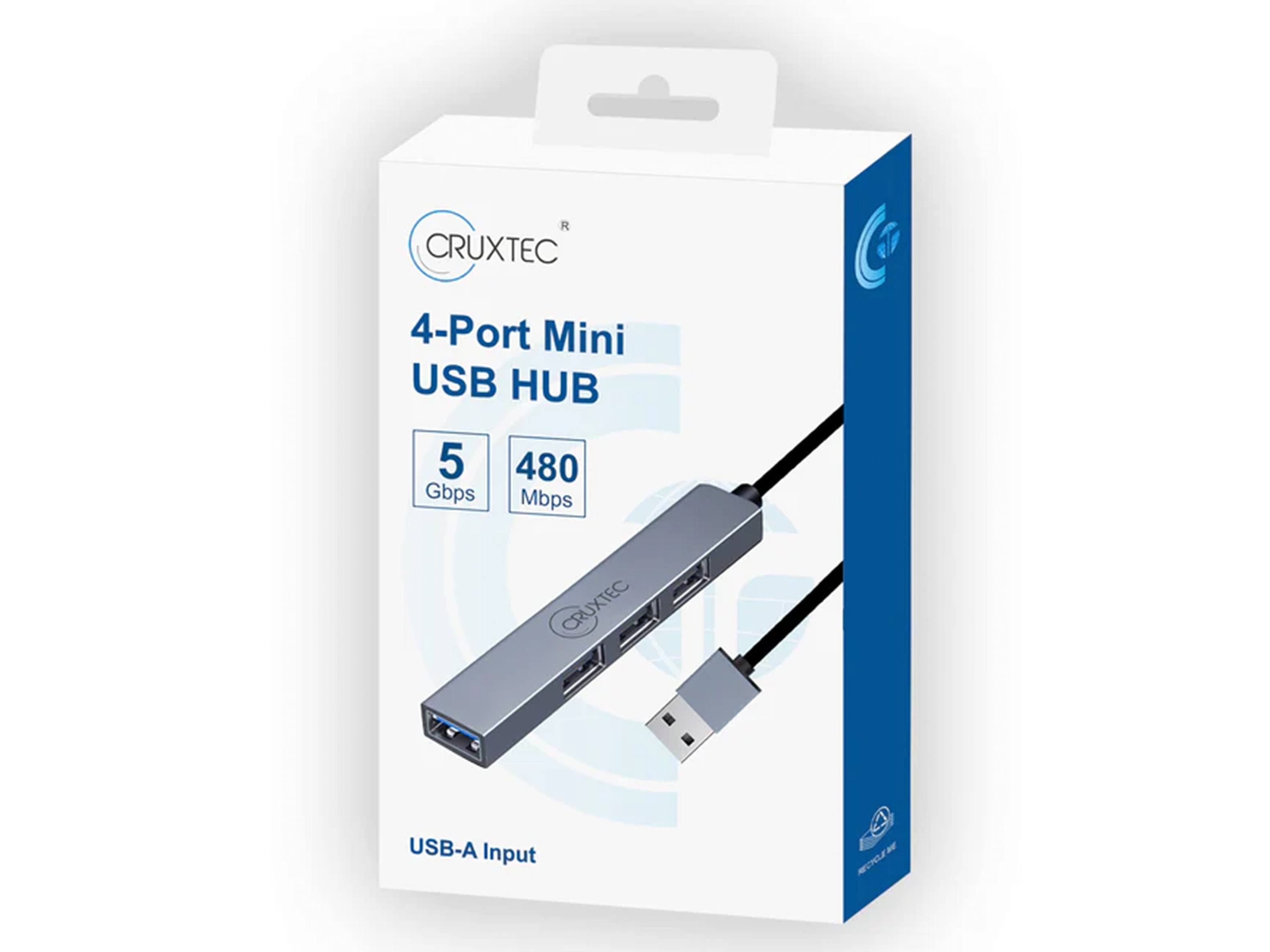 Cruxtec 4 Ports USB-A Hub [MU3-H4-SG]